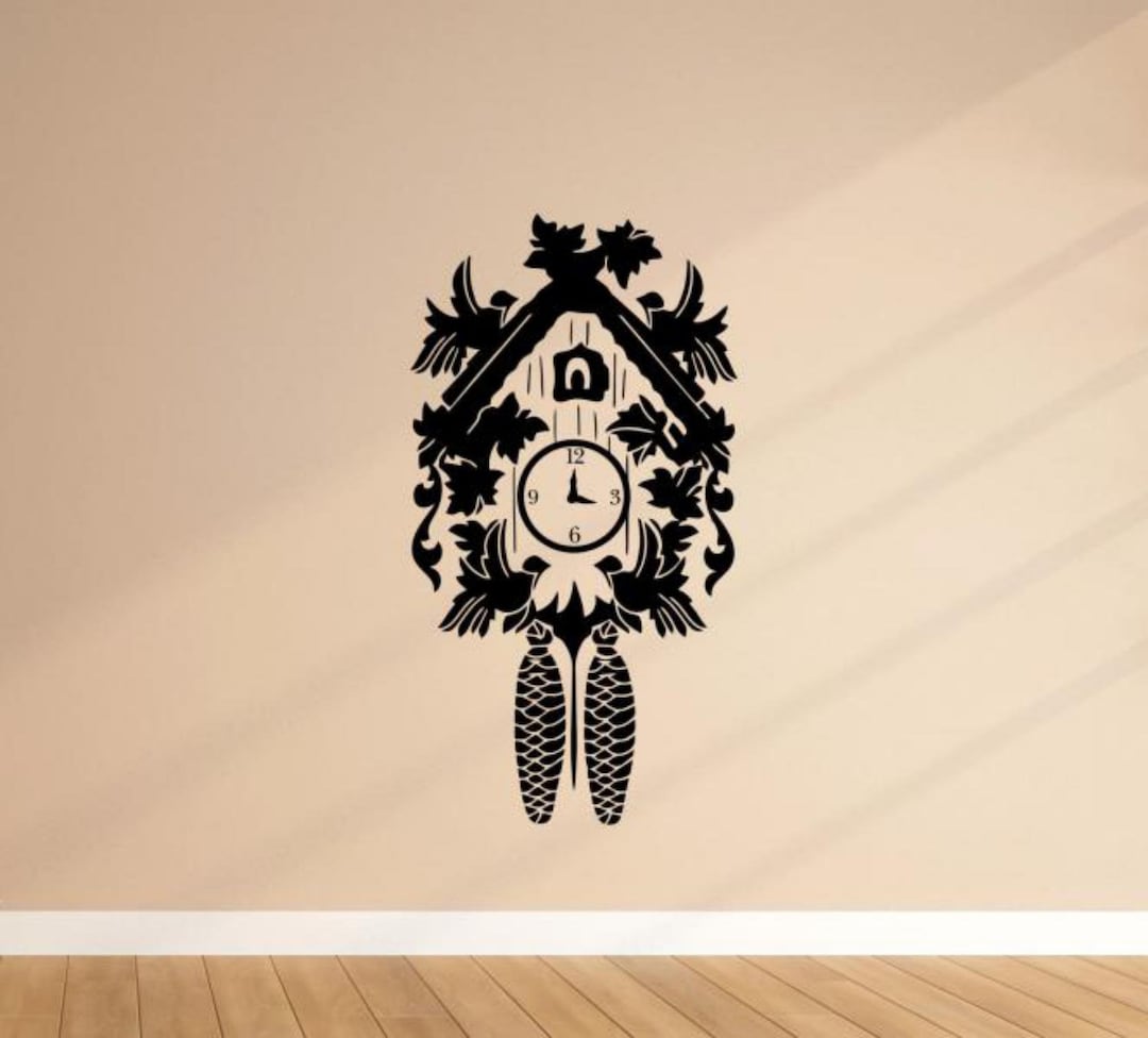 Cuckoo Clock Decal Wall Vinyl Sticker Decor Wall Art Sign Car Print ...