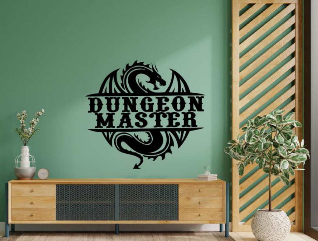 Dungeon Master Decal Wall Vinyl Sticker Dragon Decor Wall Art Sign ...