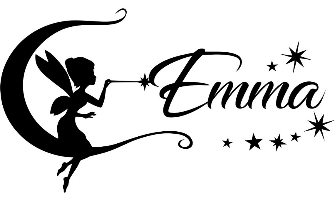 Pixie Writing Personalized Name Wall Vinyl Decal Cartoon - Etsy