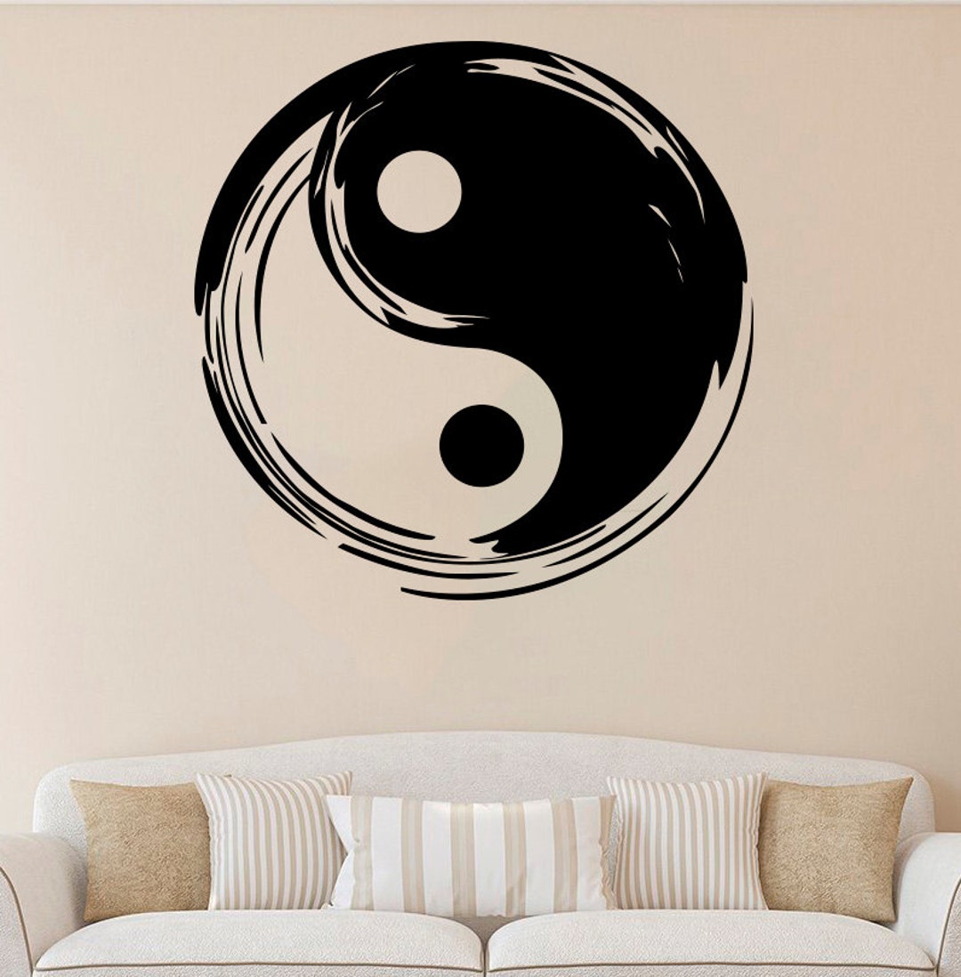 Yin Yang Vinyl Decal Yin Yang Wall Sticker Original Stickers Wall Vinyl ...