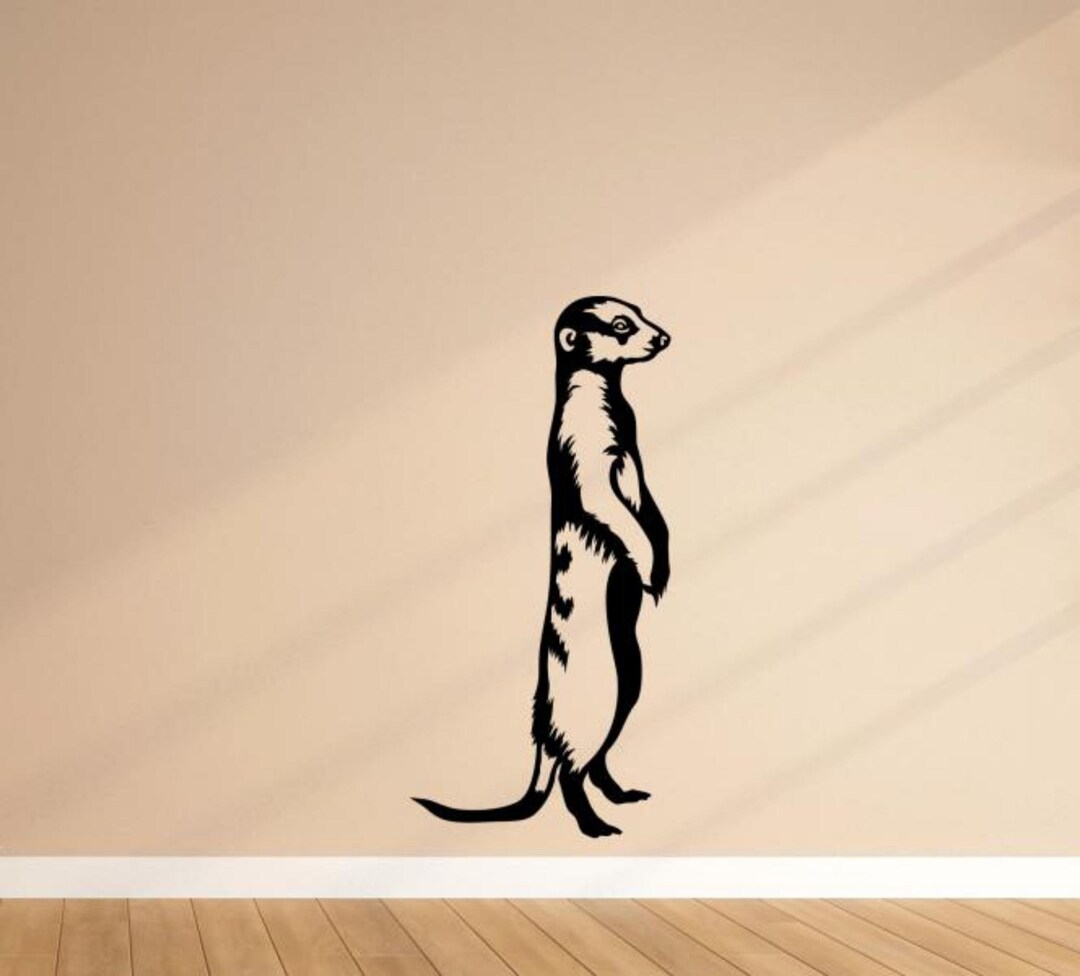 Meerkat Wall Decal Vinyl Sticker Decor Nursery Wall Art Kids Room Sign ...