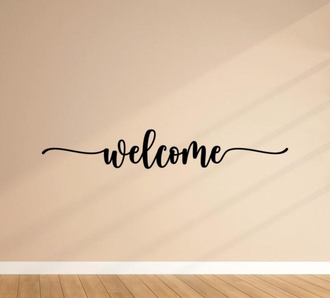 Welcome Wall Decal Vinyl Sticker Welcome Sign Lettering Hello Farmhouse ...