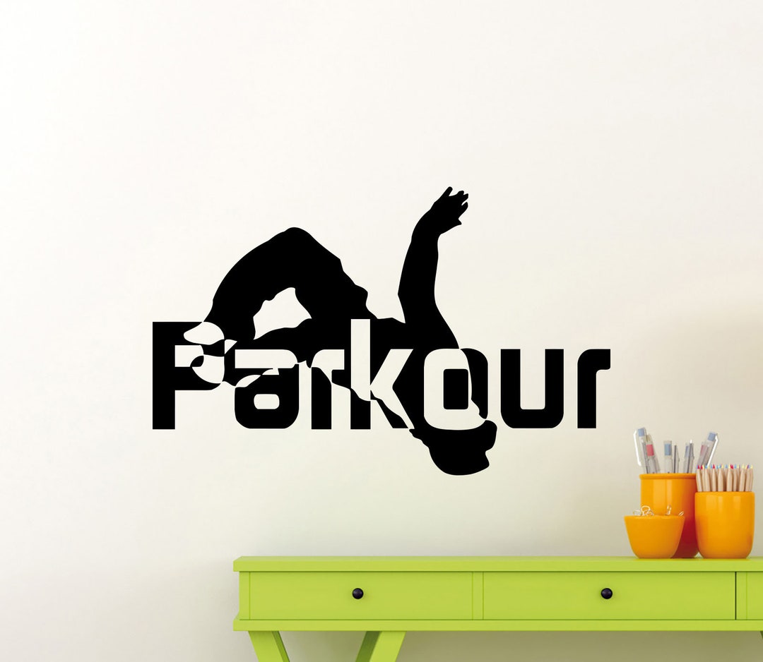 Parkour Wall Decal Vinyl Sticker Extreme Sports Wall Print Boy Mural ...