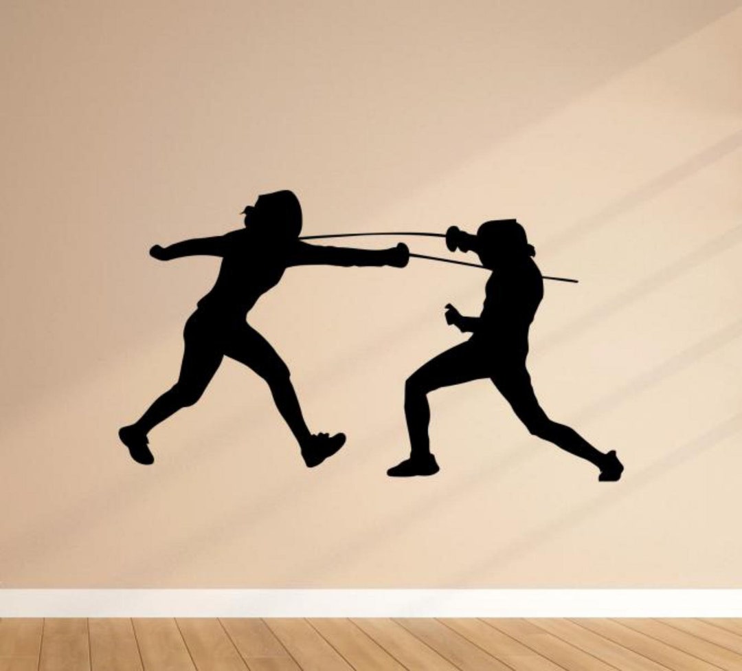 Fencing Wall Decal Vinyl Sticker Fencer Gift Sign Decor Wall Art Car ...