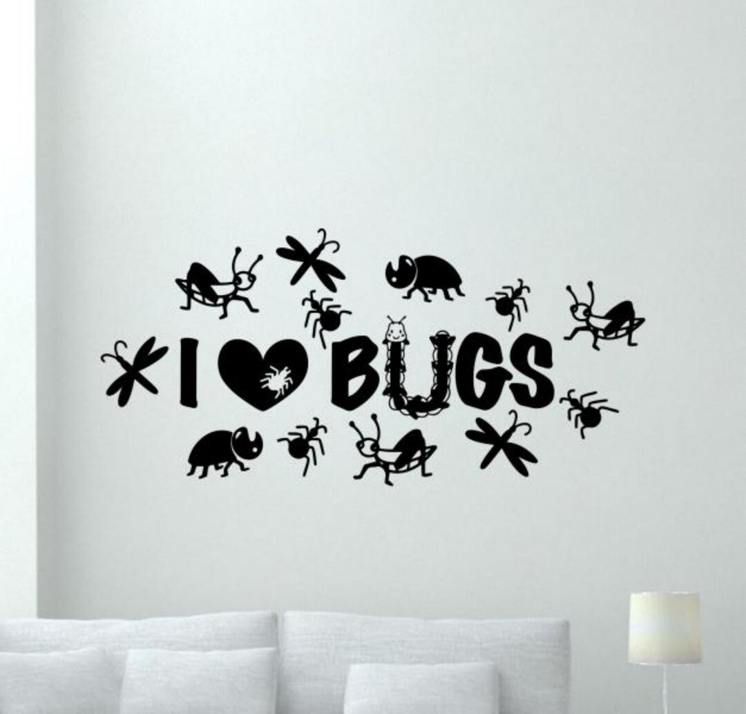 Entomology Decal Wall Vinyl Sticker I Love Bugs Decor Entomologist ...