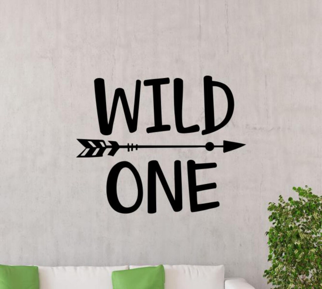 Wild One Decal Wall Vinyl Sticker Arrow Decor Wall Art Sign Car Window ...