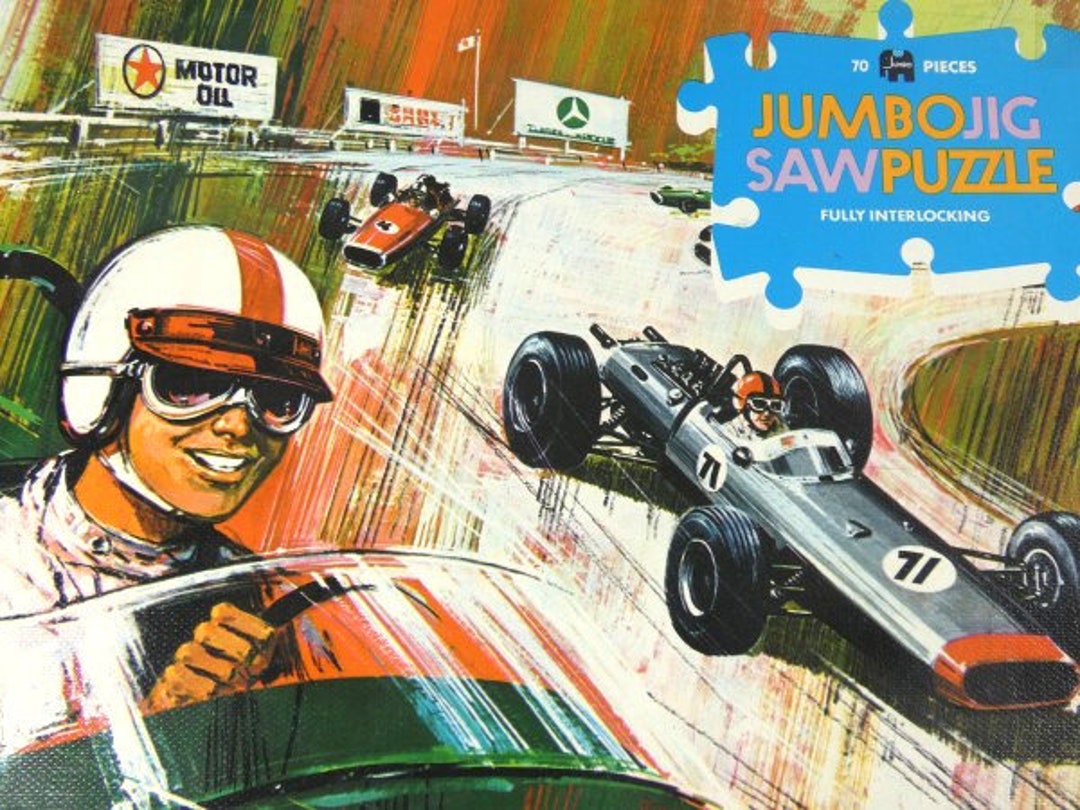 1 Vintage Race Car Formula 1 Puzzle Jigsaw Puzzle Car Racing - Etsy