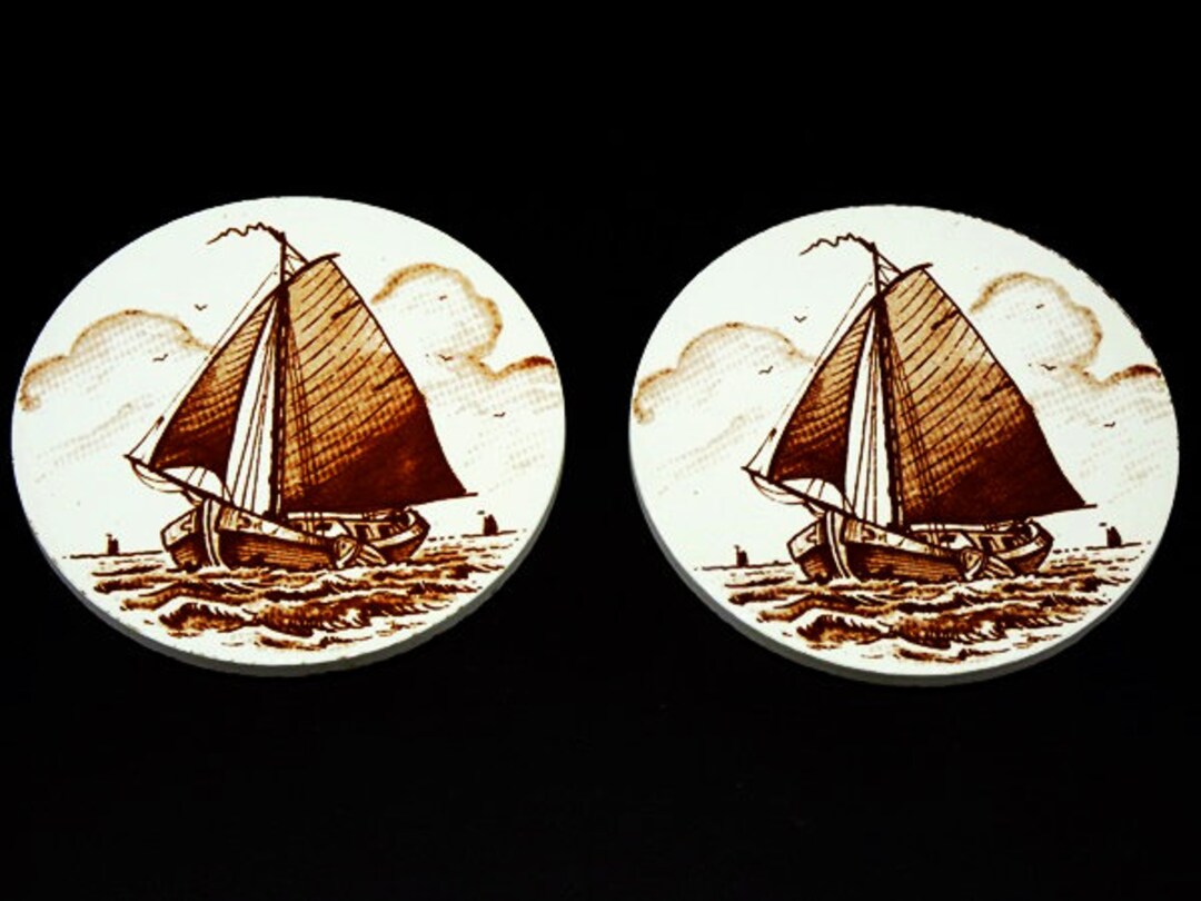 Vintage Ship Tile Set Decorative Tile With A Ship Vintage Tiles ...