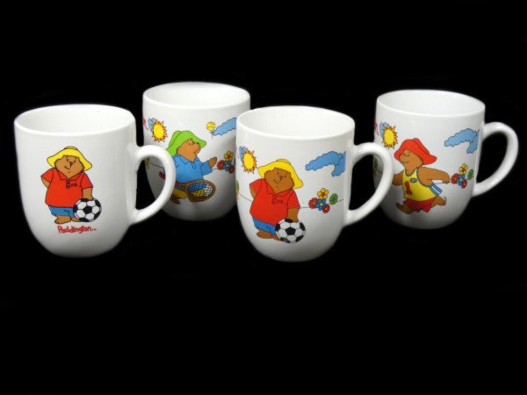 1 Vintage Paddington Bear Sports Mug Tennis Soccer Running Coffee Mug ...