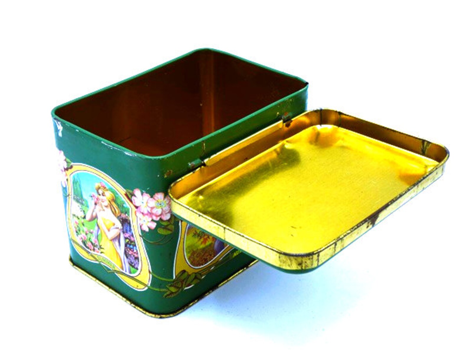 Four Seasons Vintage Tin Canister Beautiful Tin Box Vintage | Etsy