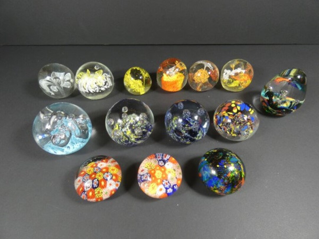 1 Glass Paperweight Decorative Paperweight Art Glass Paperweight Blown ...