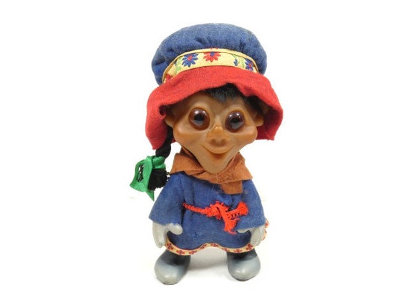 Vintage Rare Rubber Troll With Folklore Costume - Etsy