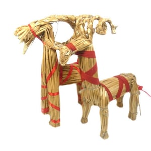 1 Big Vintage Straw Goat Handmade Christmas Decoration Scandinavian ...