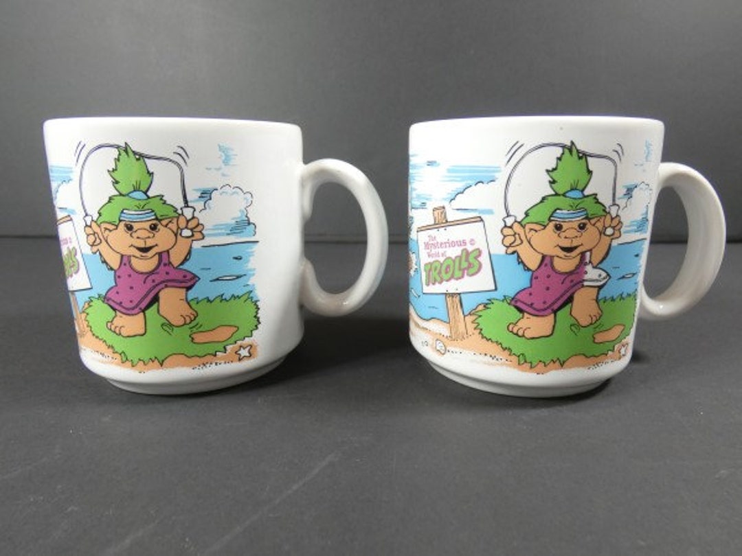 Vintage the Mysterious World of Trolls Mug Good Luck Troll Mug - Etsy