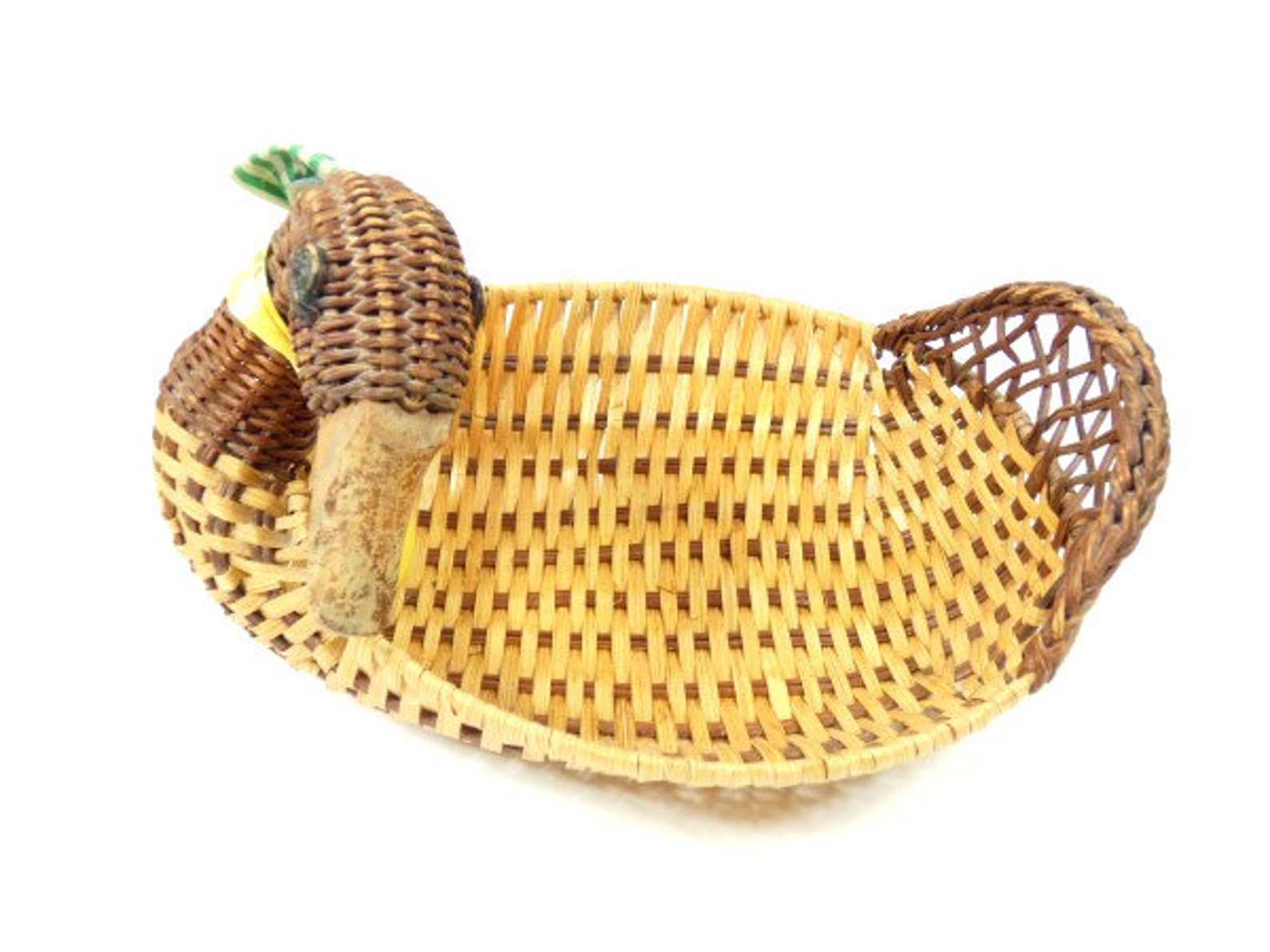 Vintage Duck Basket Wicker Duck Basket Vintage Wicker Duck | Etsy