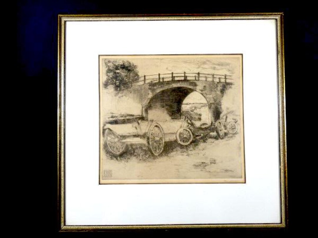 Vintage Jan Mever Etching on Paper Original Art From 1946 Framed - Etsy
