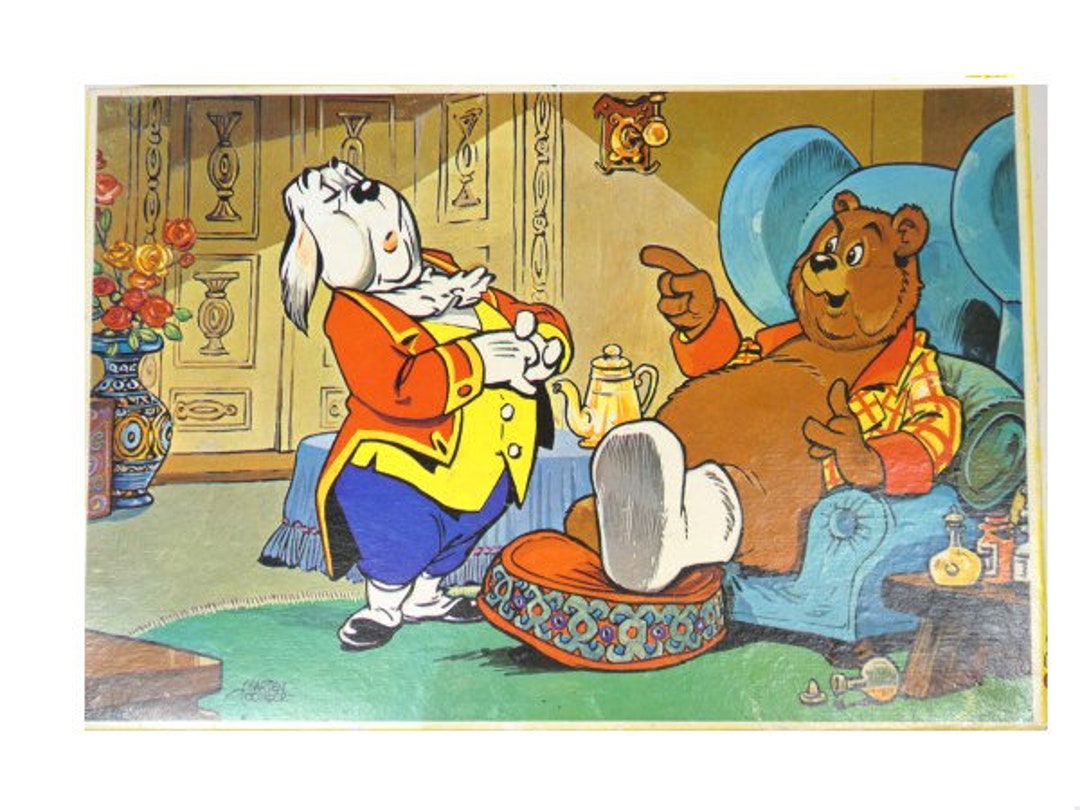 Vintage Olivier B Bommel Jigsaw Puzzle Vintage Retro Design Broken Leg ...