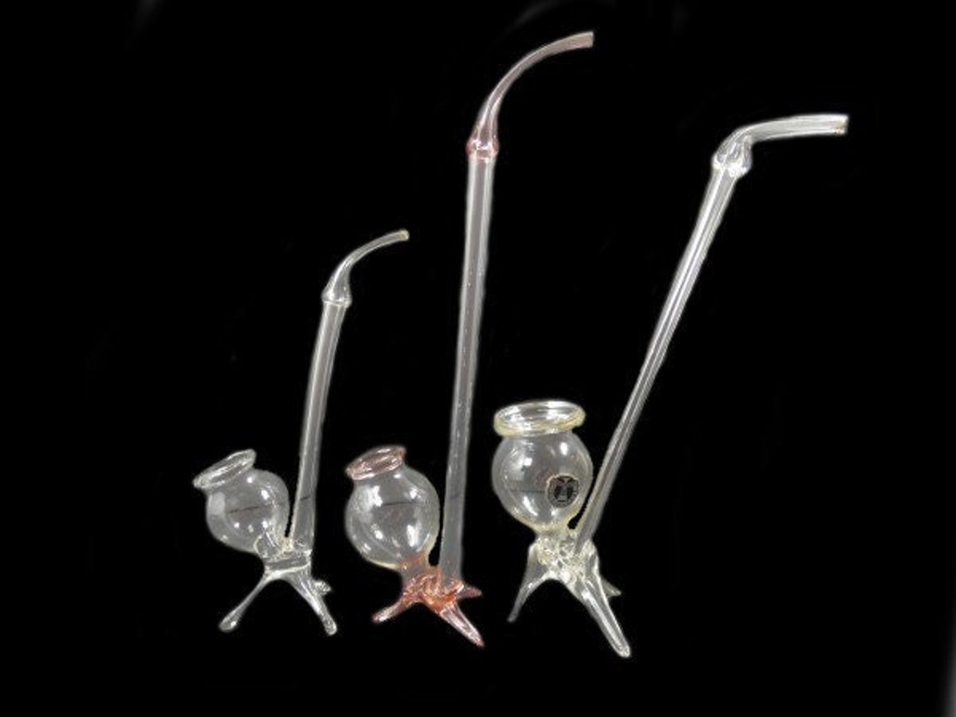 1 Vintage Glass Pipe Liquor Glass Port Pipe Brandy Pipe Sipping Liquor ...