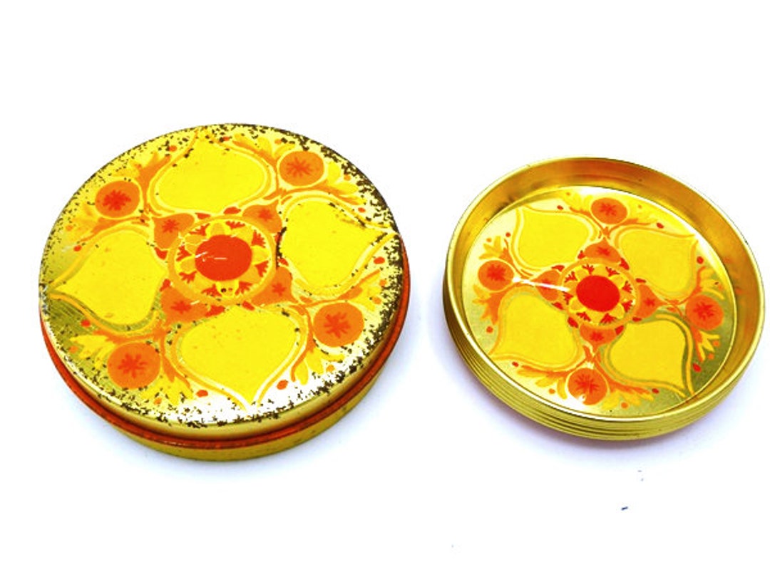 Vintage Danish 60s Coasters Tin Coasters Set of 6 - Etsy