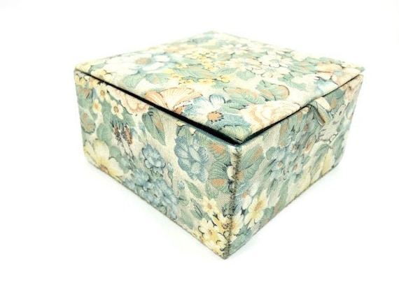 Small Green Flower Vintage Jewelry Box Decorative Jewelry Box | Etsy