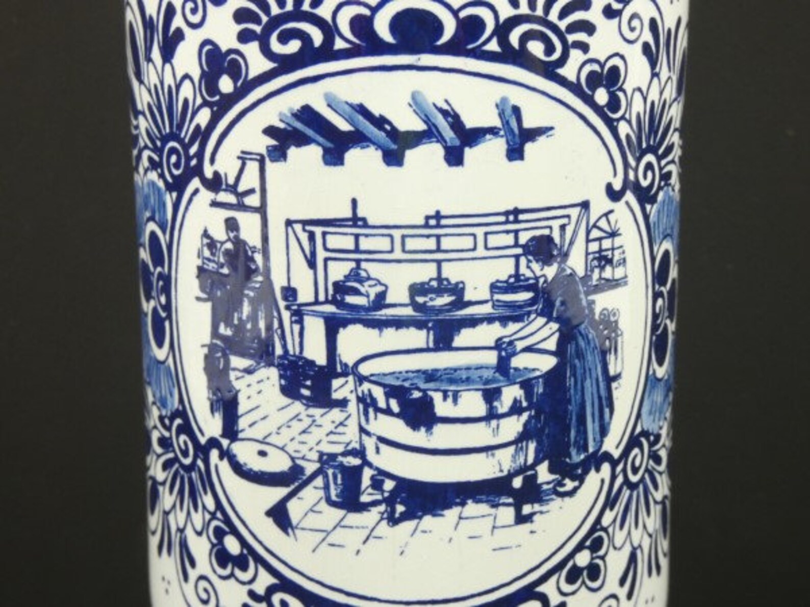Delfts Blauw Vase Delft Blauw Pottery Hand Painted Delfts Blauw Vintage ...