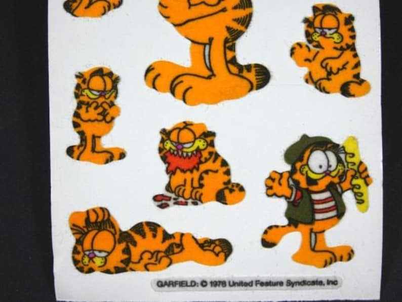 Vintage Garfield Fuzzy Comics Stickers 1978 - Etsy