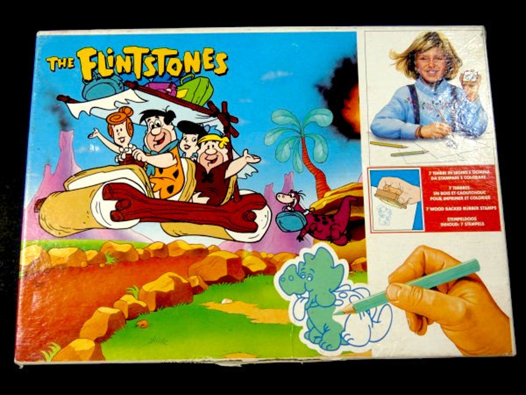 Vintage the Flintstones Stamp Set in the Original Box Rubber Stamp Set ...