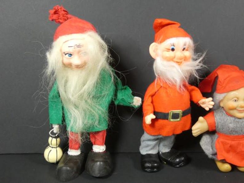 Vintage Christmas Elf Knee Hugger Pixie Scandinavian Elf Nordic ...