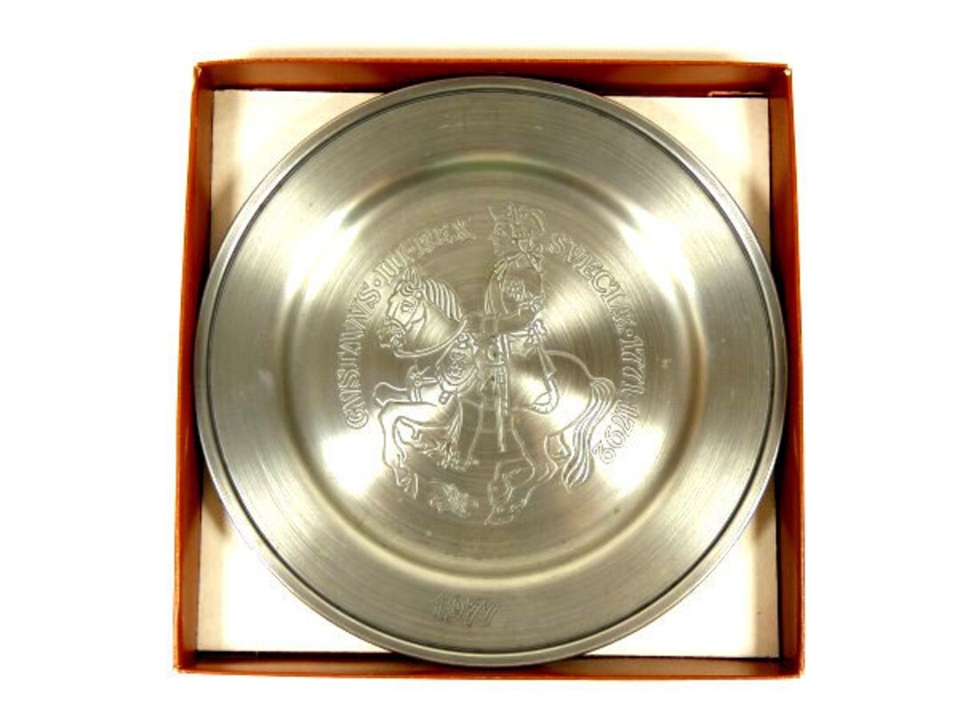Vintage Scandia the Swedish Royal Plates Pewter Plates 1977 in the ...