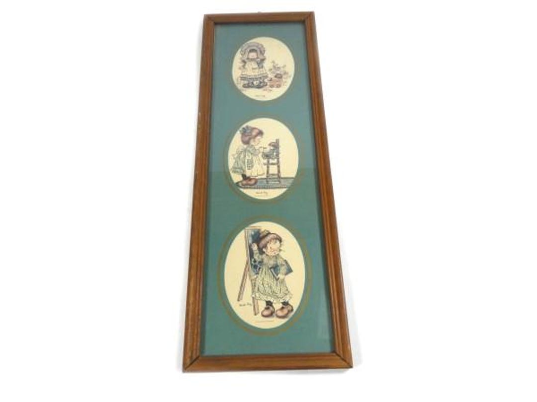 Big Vintage Sarah Kay Frame Unique Sarah Kay Collectible Decorative ...