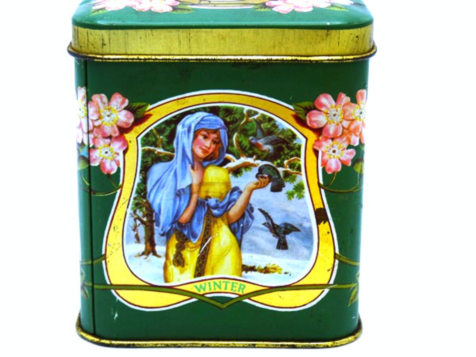 Four Seasons Vintage Tin Canister Beautiful Tin Box Vintage | Etsy