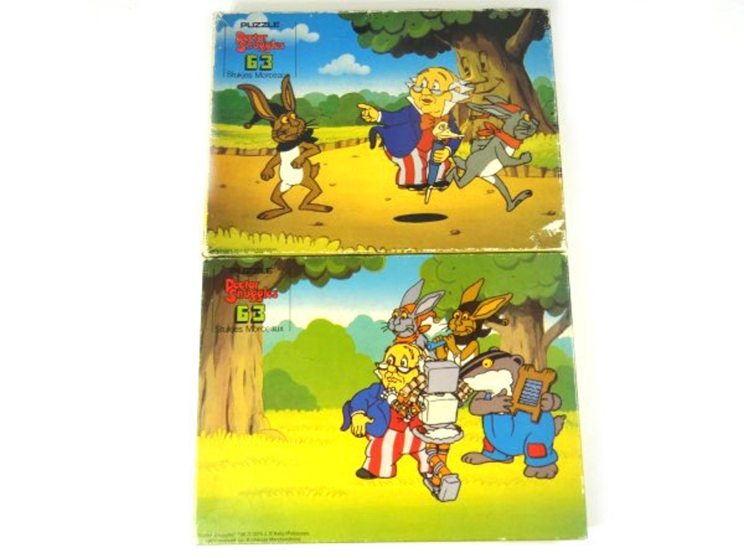 1 Vintage Doctor Snuggles Jigsaw Puzzle Pogo Stick Dr Snuggles 1979 - Etsy