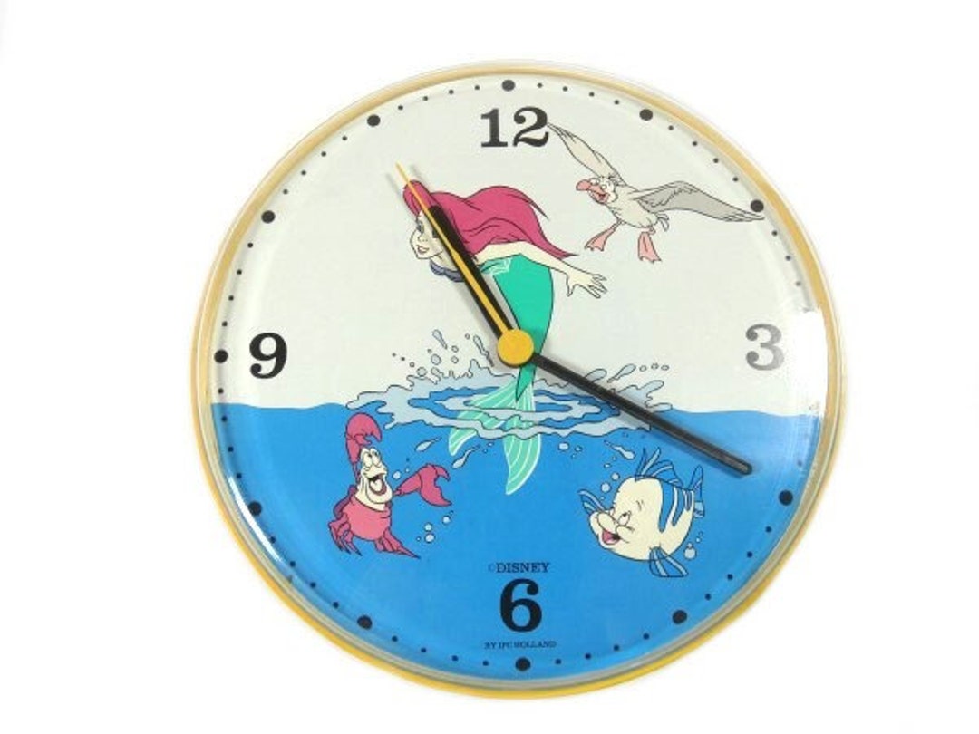 Vintage the Little Mermaid Clock Disney Clock Dutch Design - Etsy