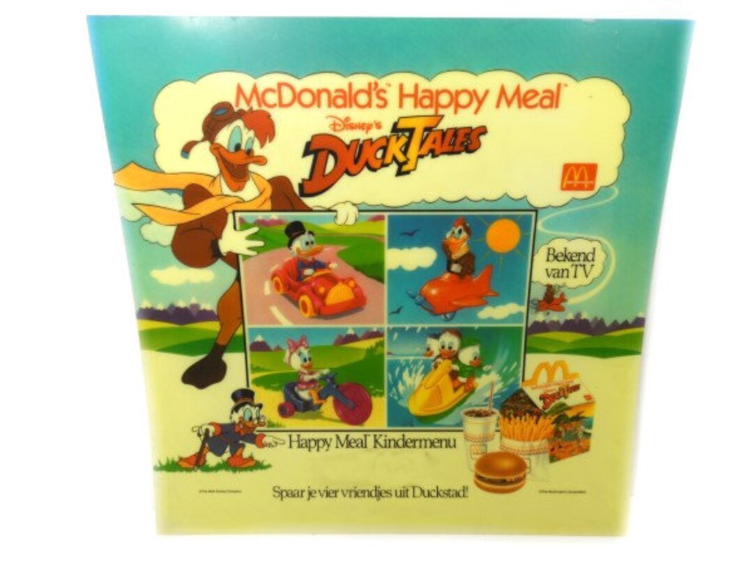 Big Vintage Ducktales Translite Display Mcdonalds Happy Meal Scrooge ...