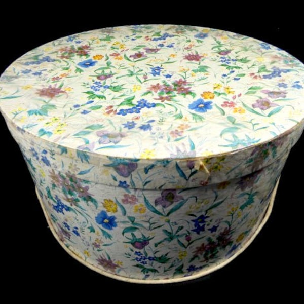 Round Flower Hat Box - Etsy