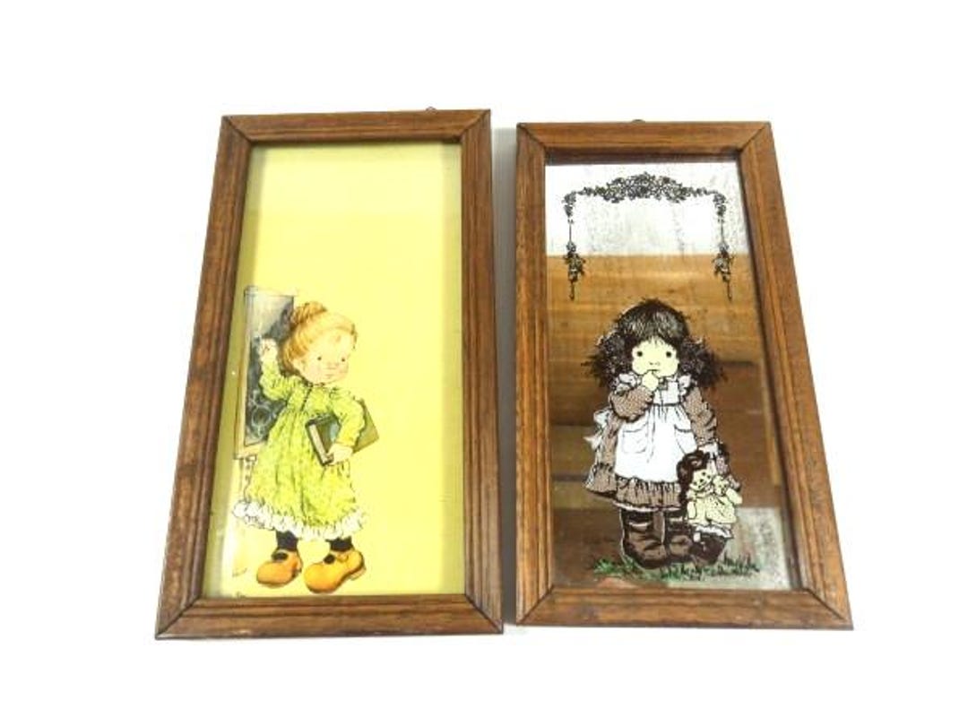 1 Vintage Sarah Kay Frame or Mirror Unique Sarah Kay Collectible Mirror ...