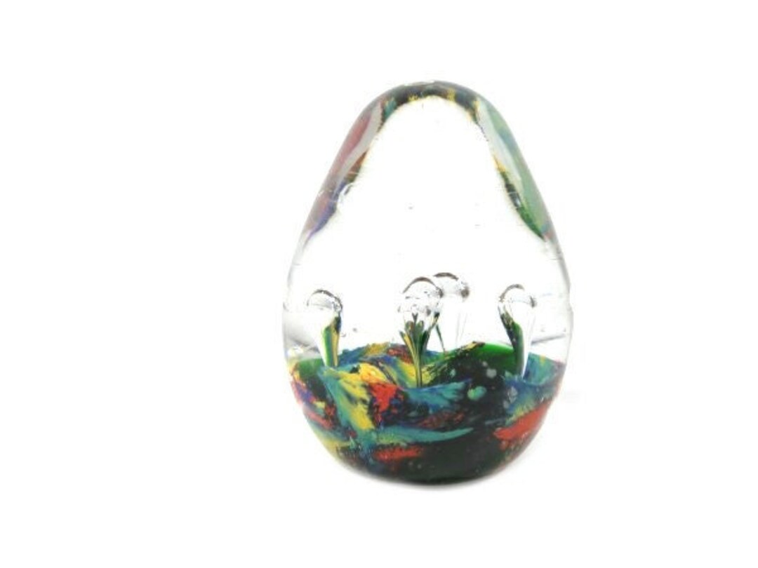 1 Vintage Glass Paperweight 3.1 Inches Decorative Paperweight - Etsy