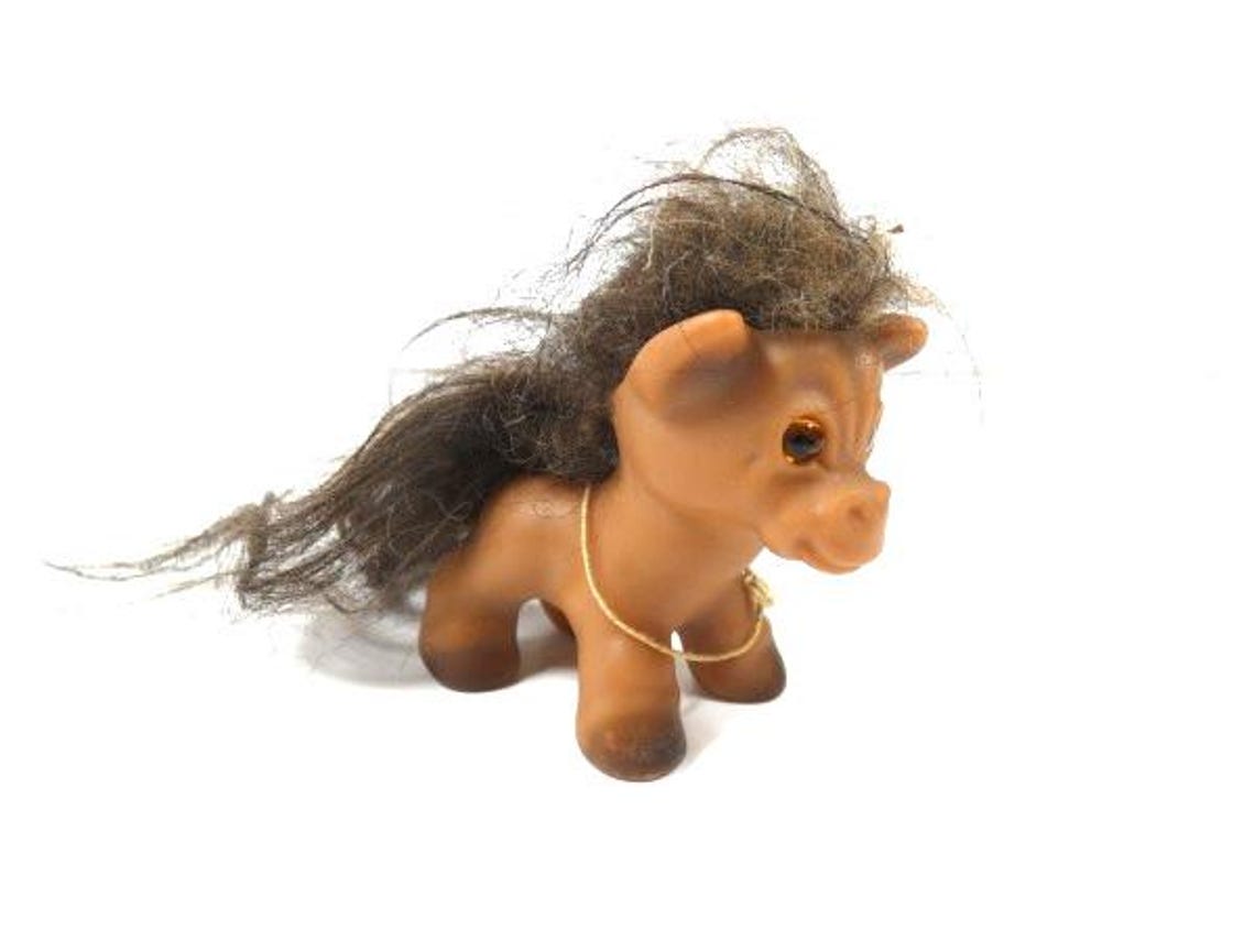 Vintage Thomas Dam Pony Horse Troll Doll Made in Denmark - Etsy