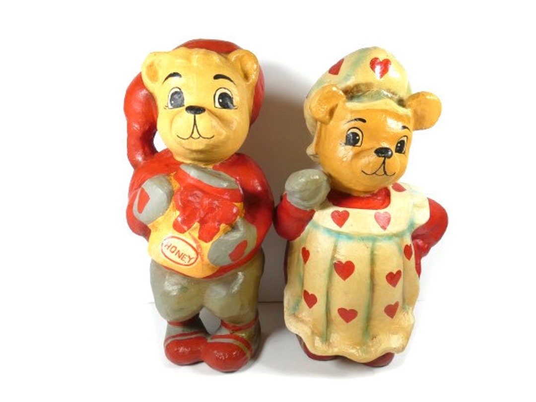 Set of Jumbo Vintage Christmas Bears 21 Inches Honey Pot Bears ...