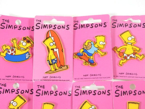 Vintage Bart Simpson Pin Button Badge The Simpsons Pi… - Gem