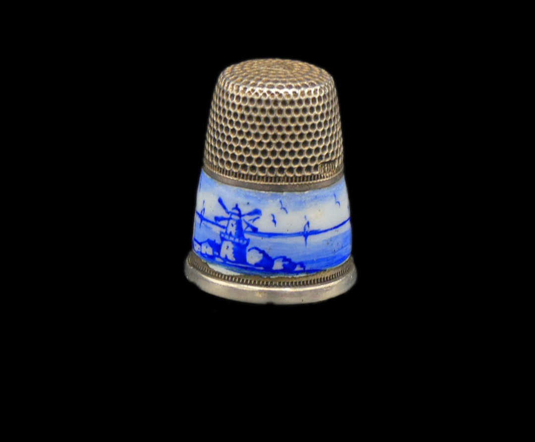 Sterling Silver Thimble Delfts Blauw Dutch Thimbles - Collector Thimble ...