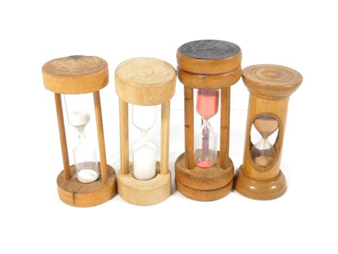 1 Vintage Hour Glass Wooden Hour Glass Small Hour Glass Sand Timer - Etsy