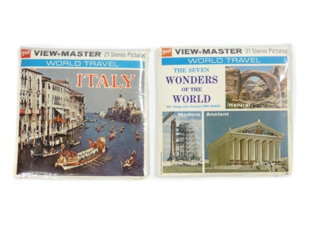1 Vintage View-master Seven Wonders of the World or Italy Sealed View ...