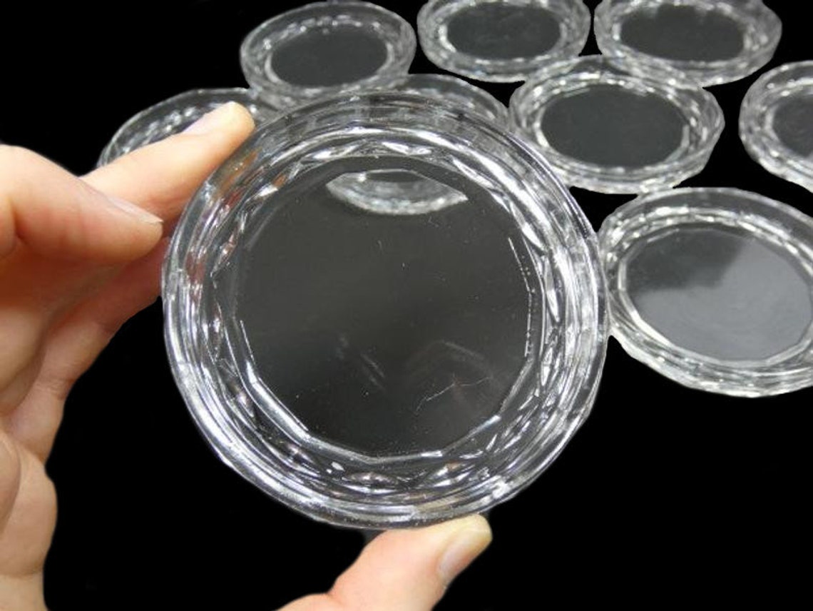 9 Beautiful Decorative Vintage Glass Crystal Coasters With A | Etsy