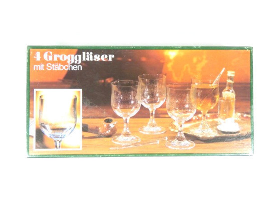 Vintage Liquor Glasses Grog Glasses Grog Senator With Stirring Rods ...