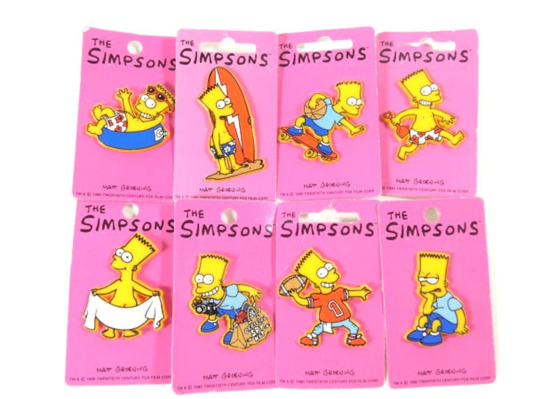 Vintage Bart Simpson Pin Button Badge the Simpsons Pin 1990 - Etsy