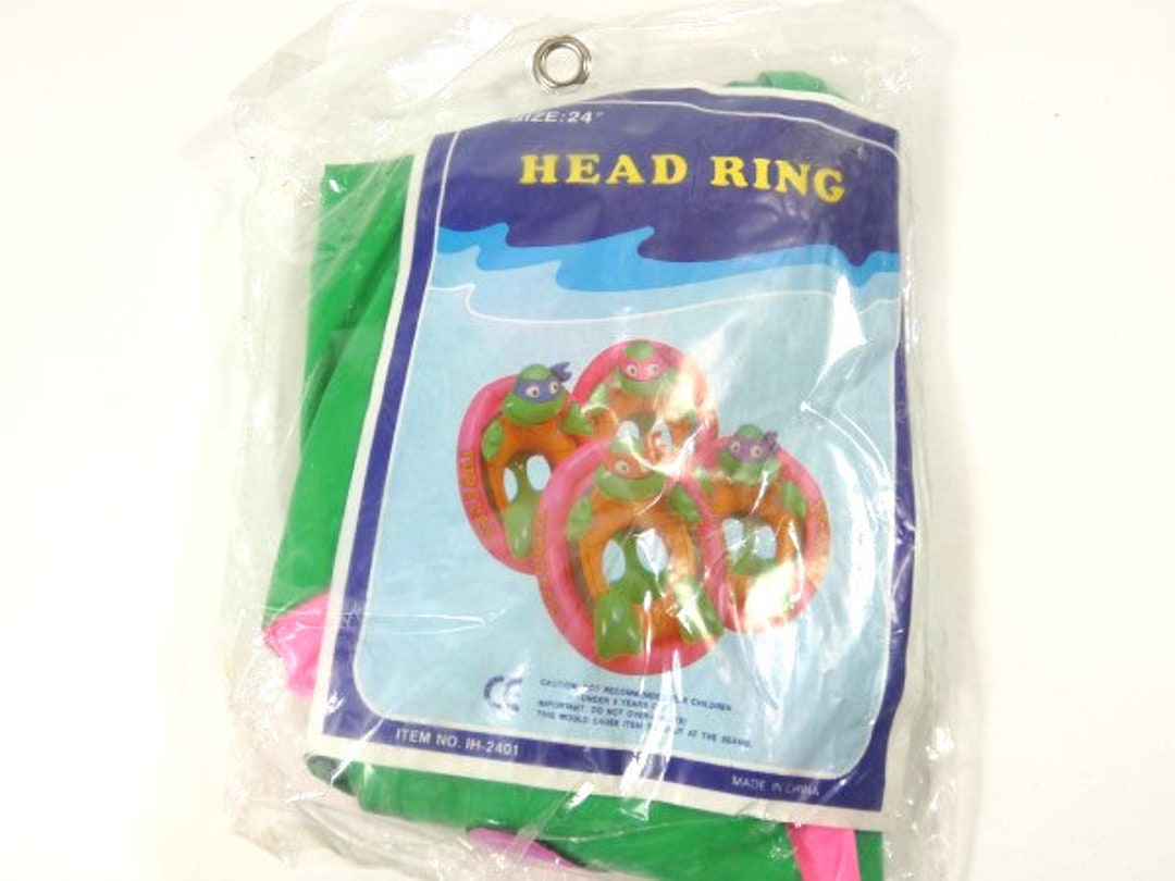Vintage Sealed TMNT Head Ring Swim Aid Teenage Mutant Ninja Turtles ...