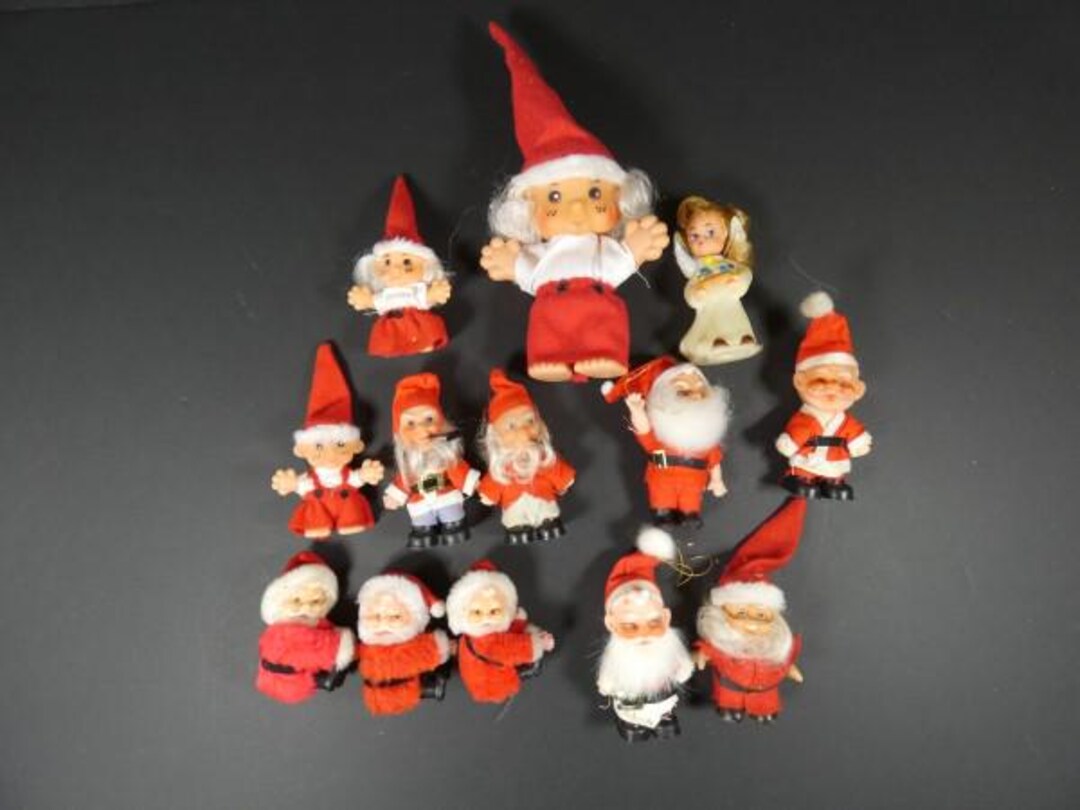 1 Vintage Christmas Santa or Mrs Claus Figurine Pixie Scandinavian Elf ...