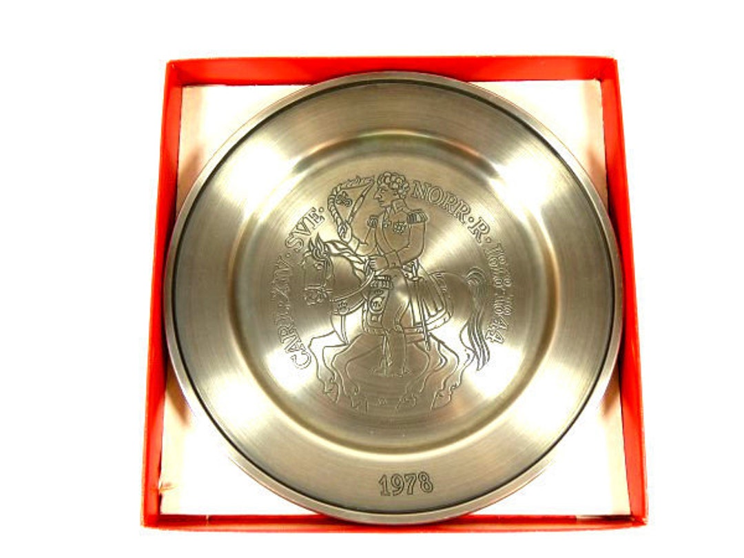 Vintage Scandia the Swedish Royal Plates Pewter Plates 1978 in the ...