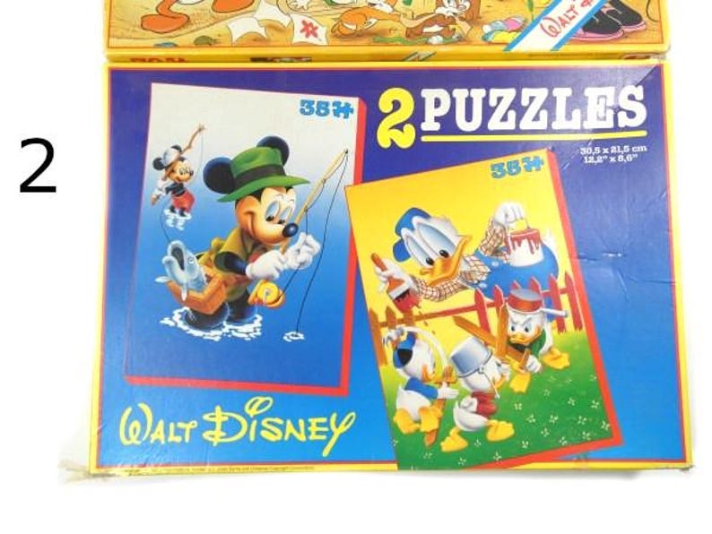 1 Vintage Big Donald Duck Mickey Mouse Ducktales Jigsaw Puzzle Duck ...